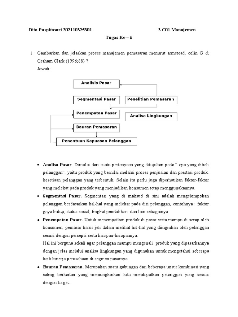 Proses Manajemen Pemasaran dan Segmentasi | PDF