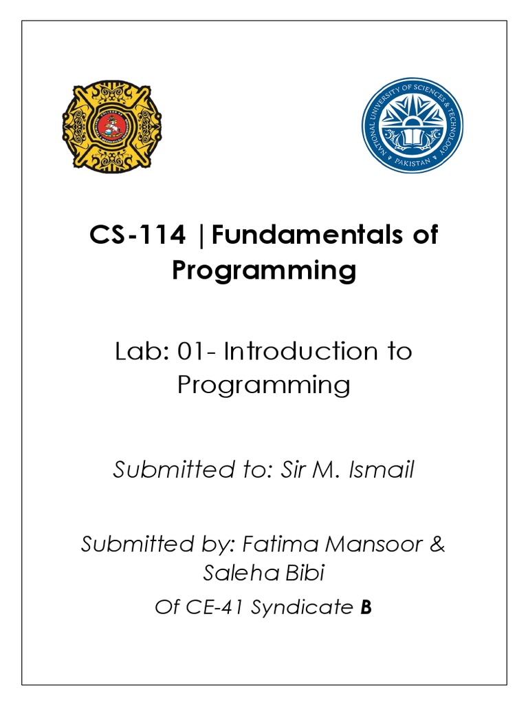 CS-114 Report - 1 | PDF