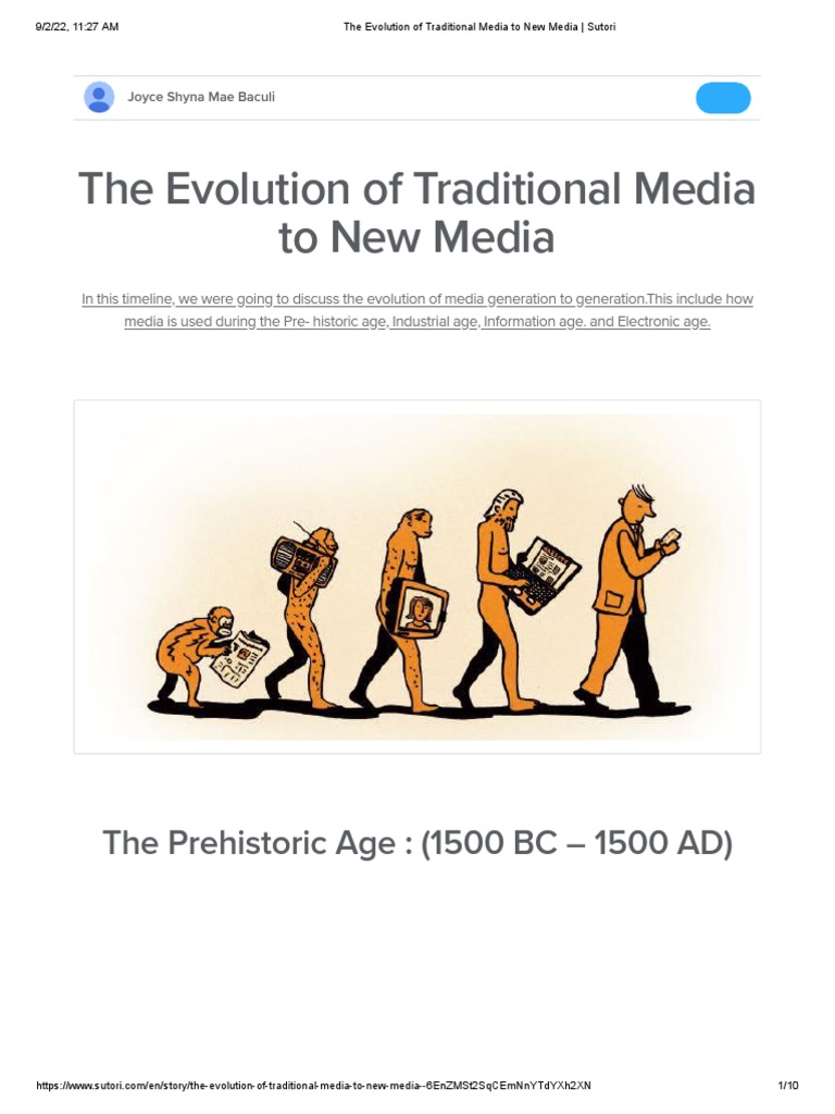 Evolution of Media: Prehistoric to Digital | PDF | Information Age | Tools