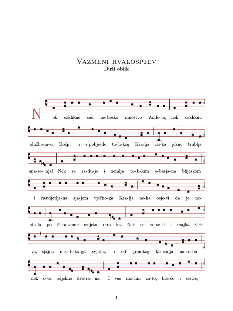 Vazmeni Hvalospjev 2009 | PDF