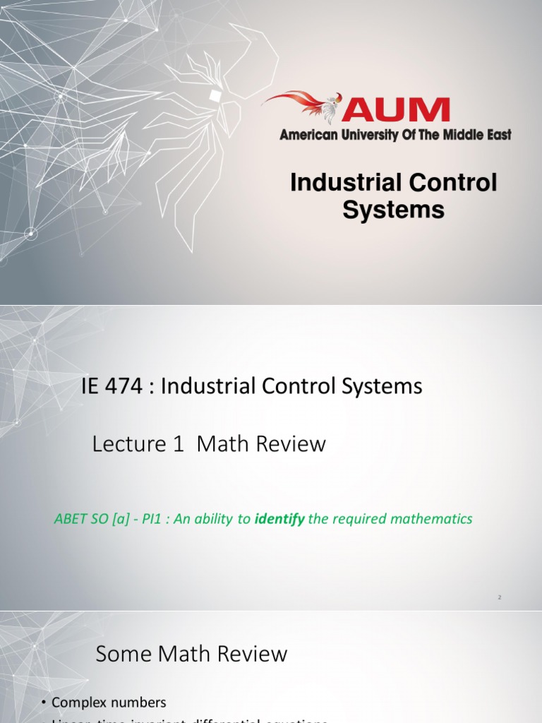 IE474 Summer2022 MathReview Ch0 PDF | PDF | Equations | Complex Number