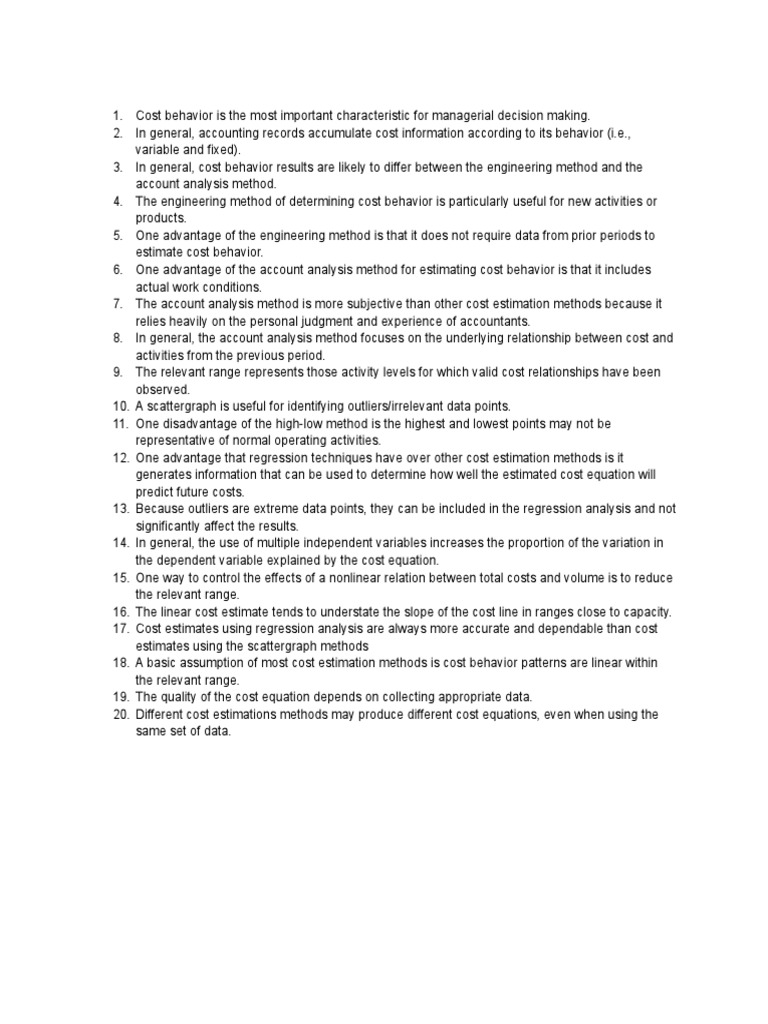 Cost Estimation | PDF