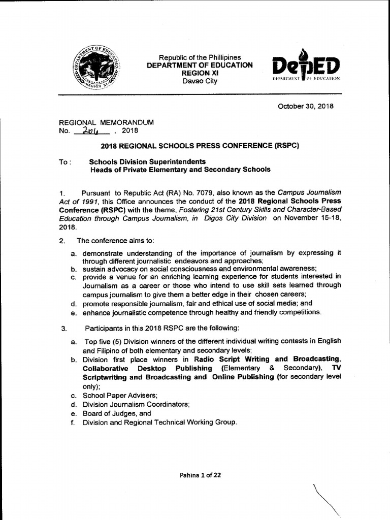 R11 - RM - 2020 - 206 10.30 2018 Regional Schools Press Conference ...