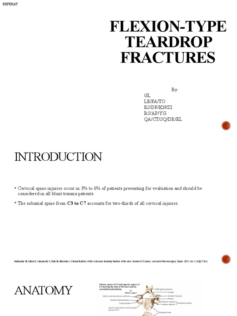 Flexion Type Teardrop Fracture | PDF | Spinal Cord | Vertebral Column