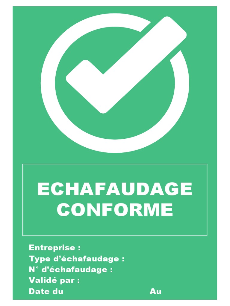 Tag Vert Echafaudage PDF | PDF