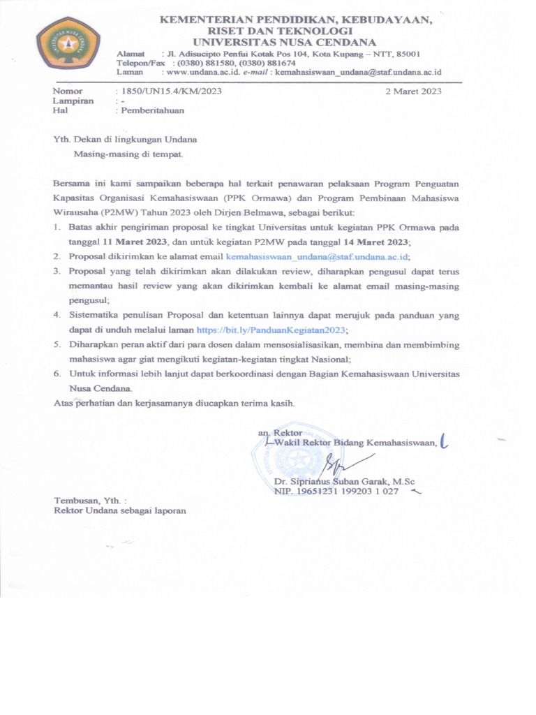 Panduan Proposal Ormawa 2023 | PDF