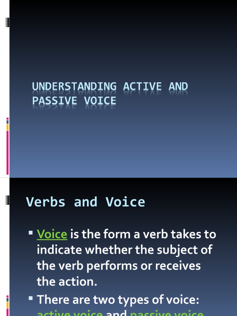 Understanding Active and Passive Voice | PDF | Subject (Grammar) | Verb