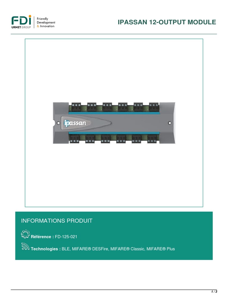 Ipassan 12 Output Module - 20230323 | PDF