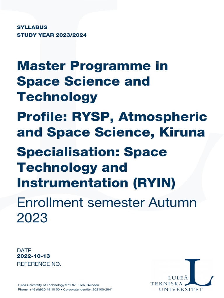 Syllabus TMRRA | PDF | Master's Degree | Academic Degree