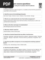 HACCP Multiple Choice Questions | PDF | Hazard Analysis And Critical ...