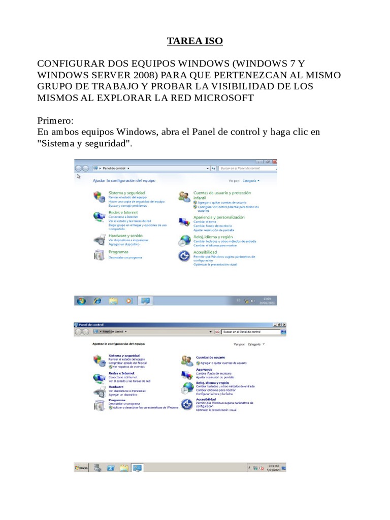 Configuración de sistemas operativos Windows y Linux para tareas de red ...