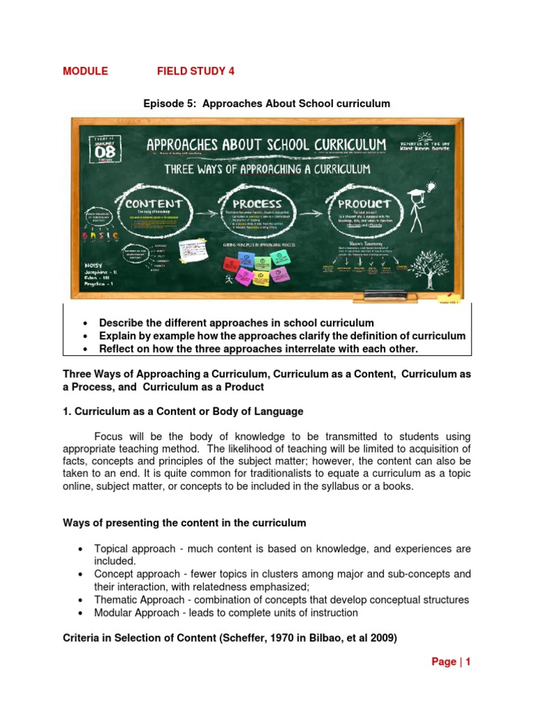 Field Study 4 | PDF | Curriculum | Learning
