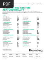 Bloomberg Function Sheet | PDF