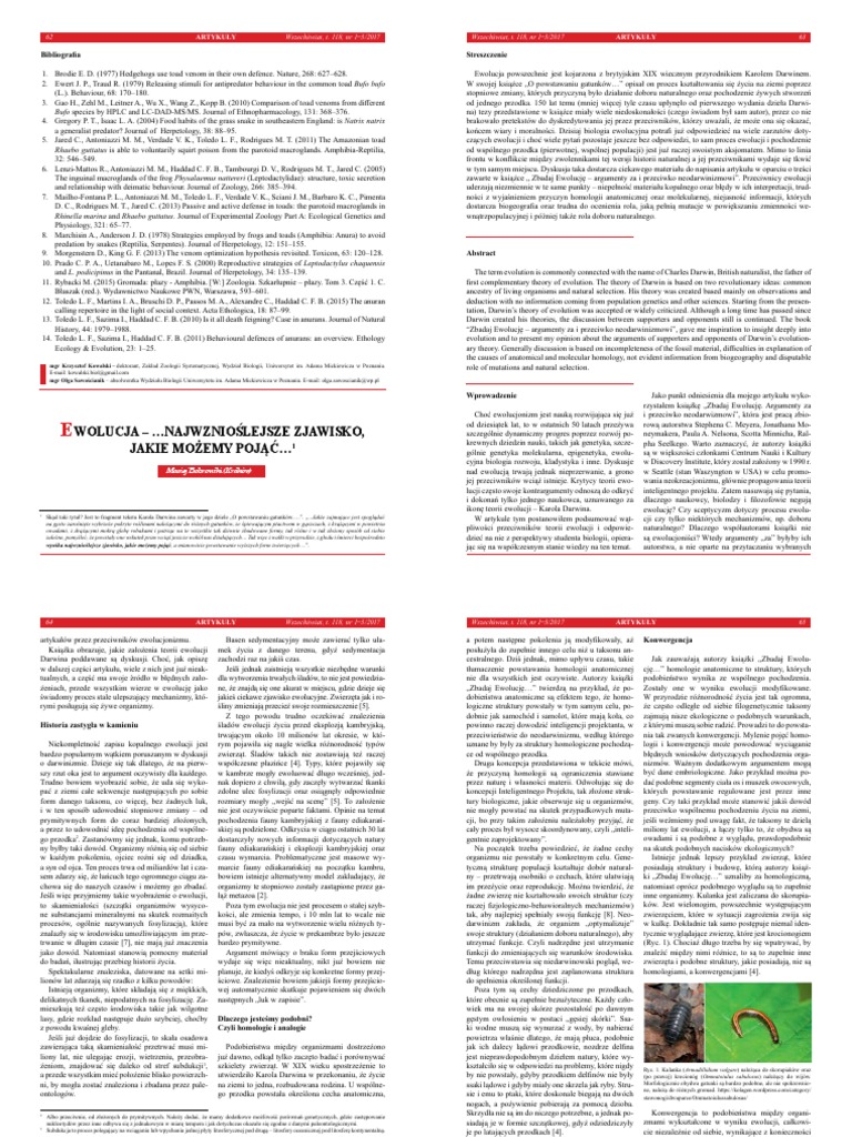 Ewolucja Najwznioślejsze Zjawisko J | PDF
