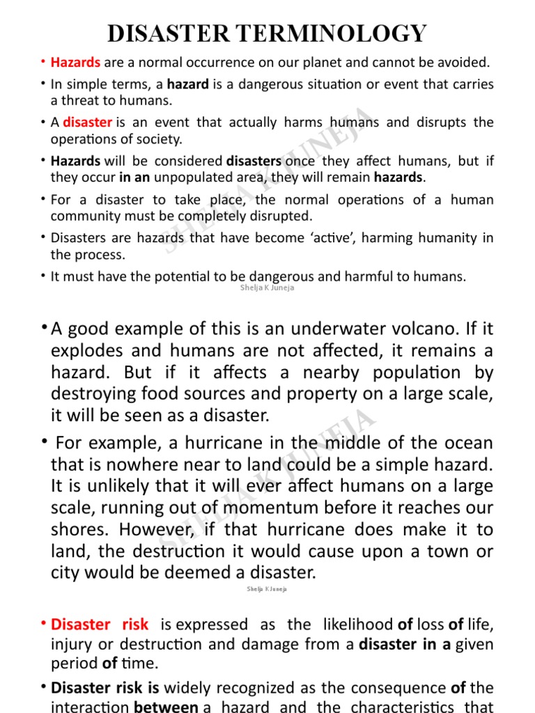 Disasters Intro Terminology DMC Abbreviations | PDF | Hazards ...