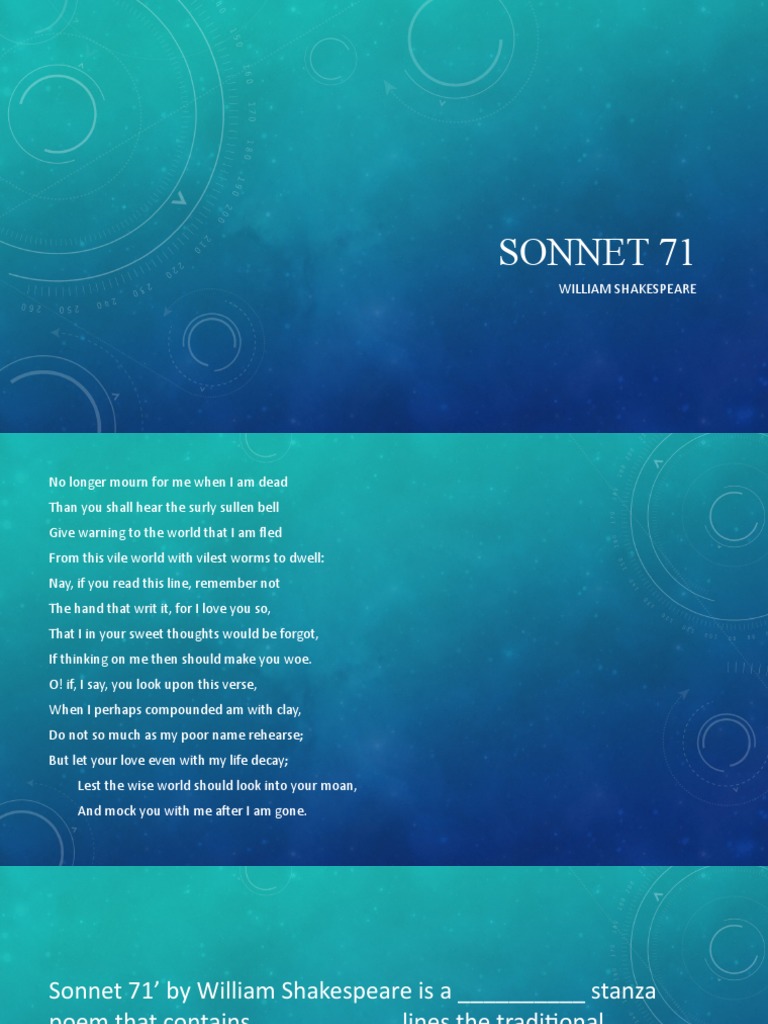 10 Sonnet 71 | PDF