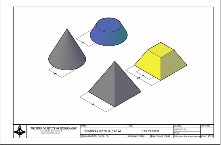 CAD Plates for Engineering Students | PDF