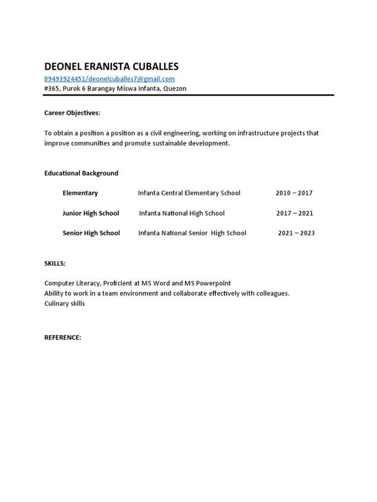 Resume Deo | PDF