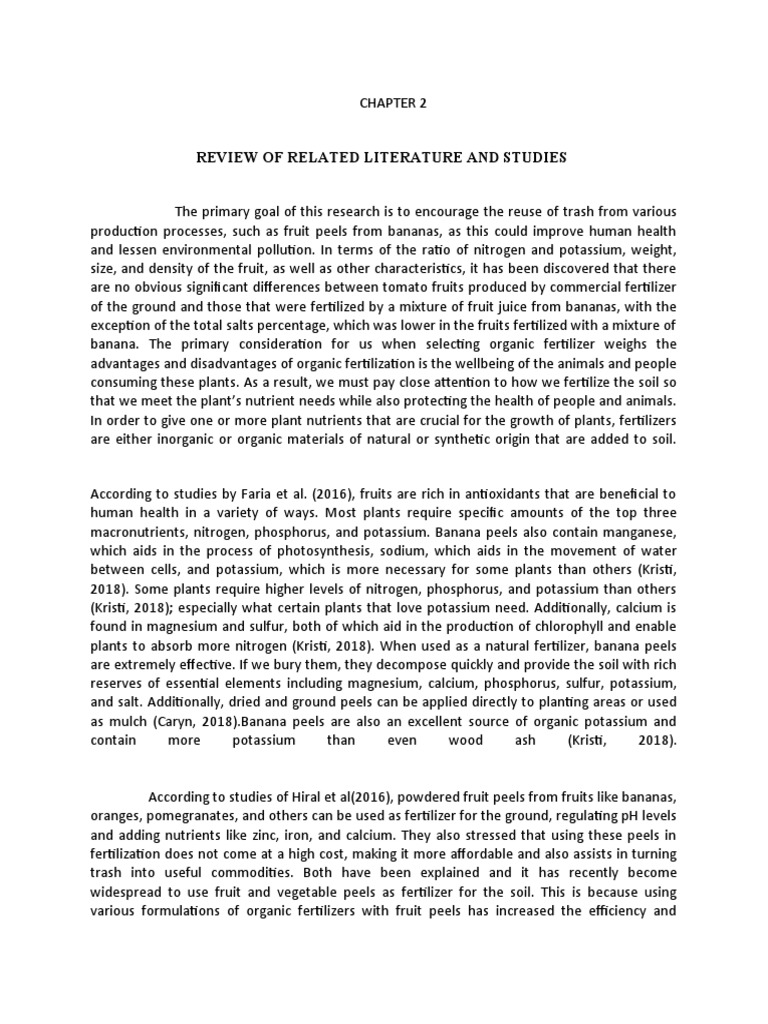 Review of Related Literature and Studies | PDF | Fertilizer | Organic ...