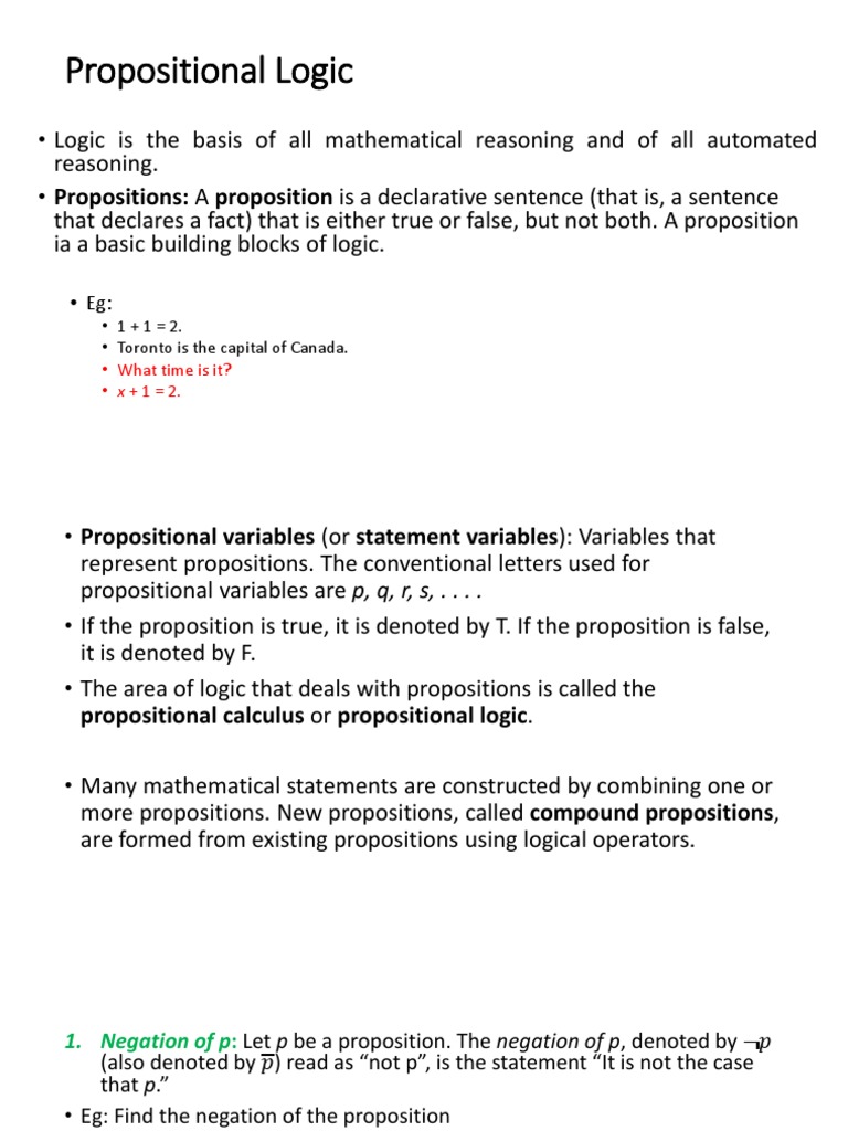 Propositional Logic Notes PDF | Download Free PDF | First Order Logic ... Propositional Logic Notes PDF | Download Free PDF | First Order Logic ...