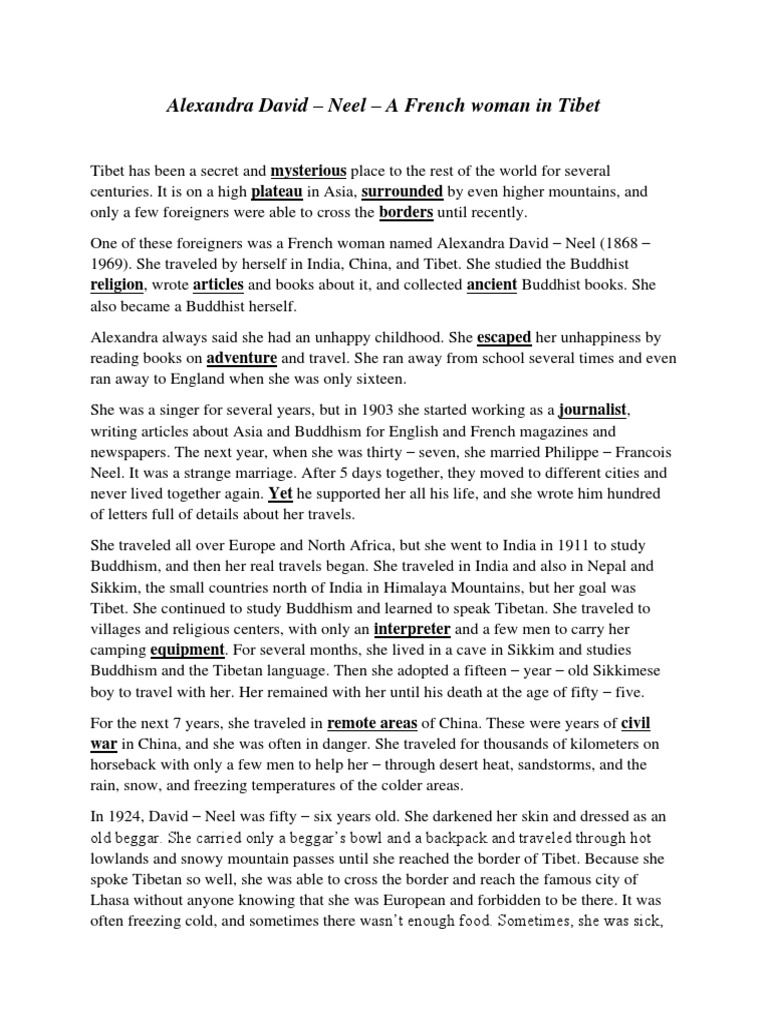 Alexandra David - Neel - A French Woman in Tibet | PDF | Tibetan ...