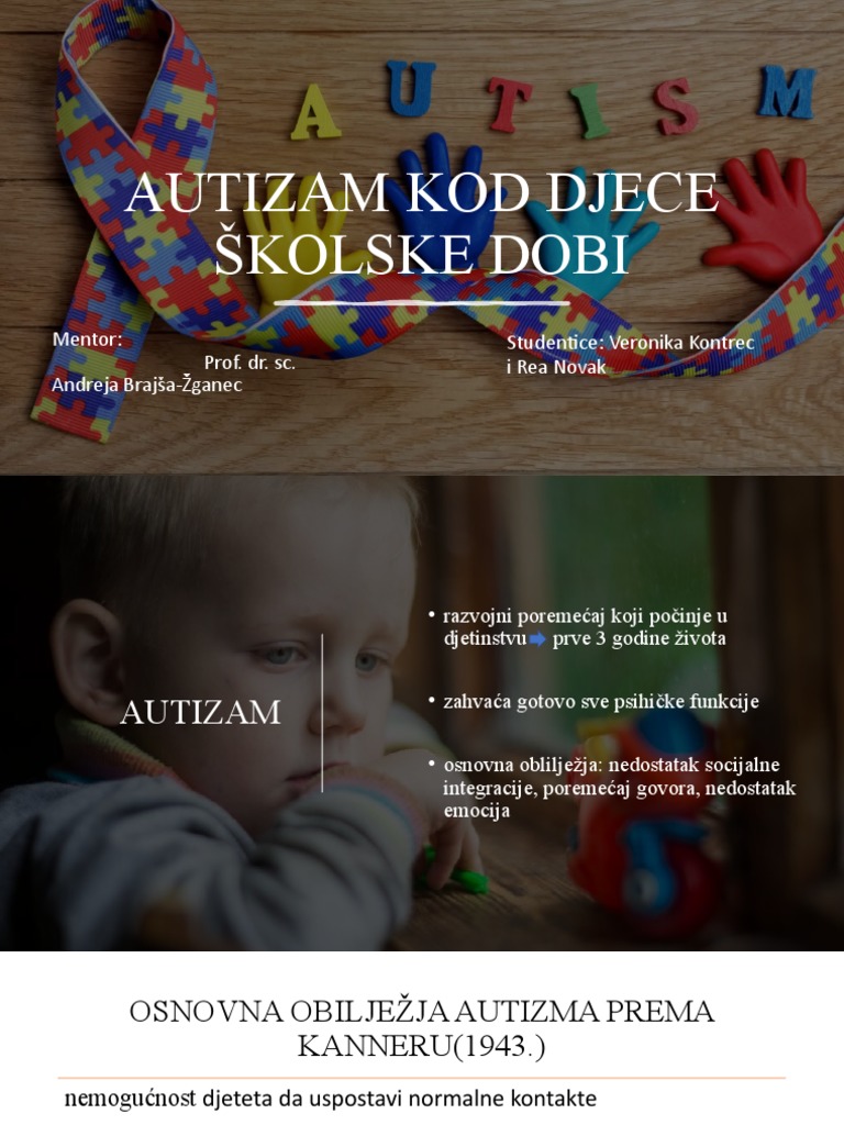 Autizam Kod Djece Školske Dobi | PDF