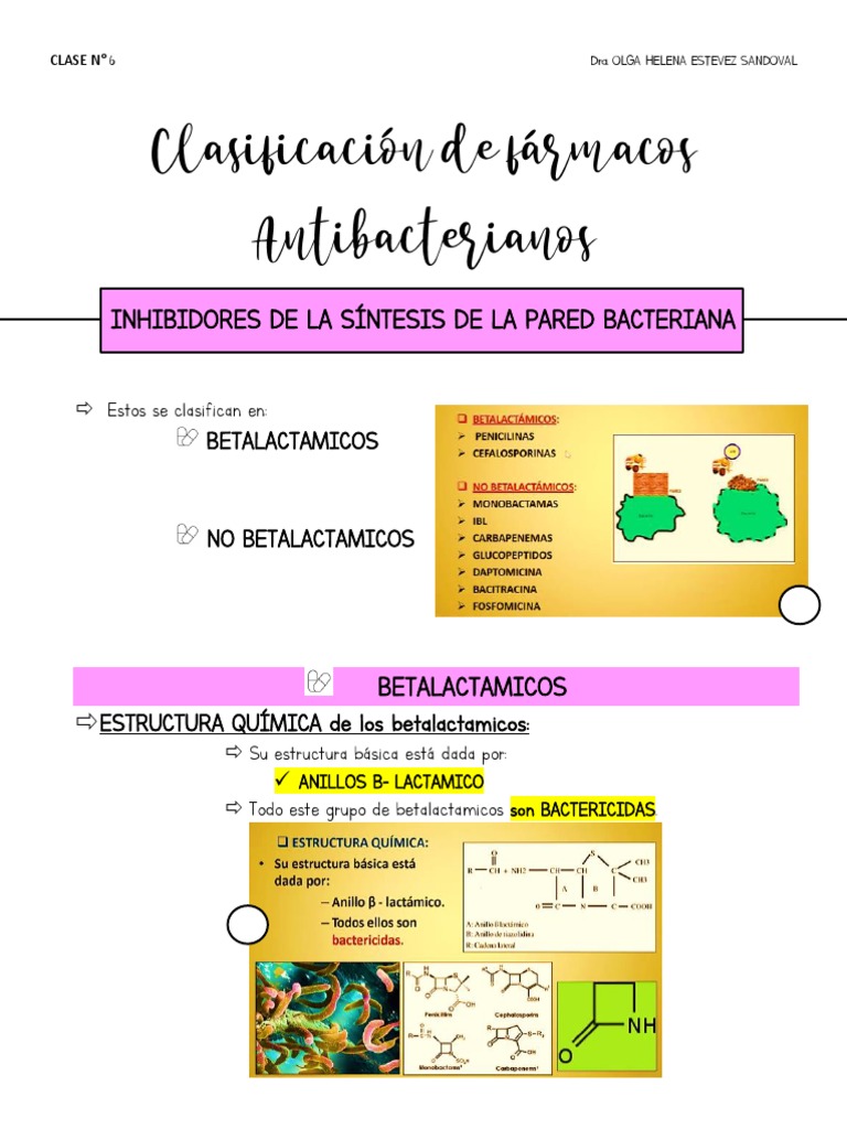 Farmacos Antibacterianos | PDF | Penicilina | Drogas