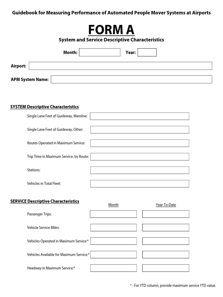 Guidebook For Measuring Performance - Form A - System and Service ...
