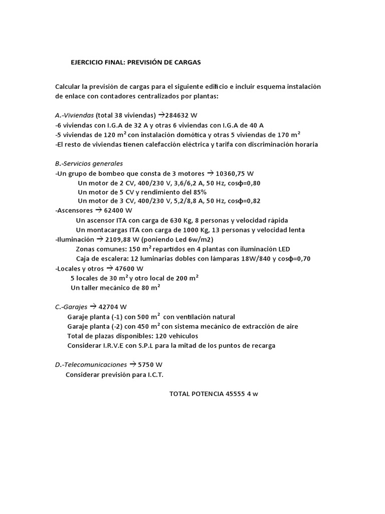 Prevision de Cargas Final | PDF