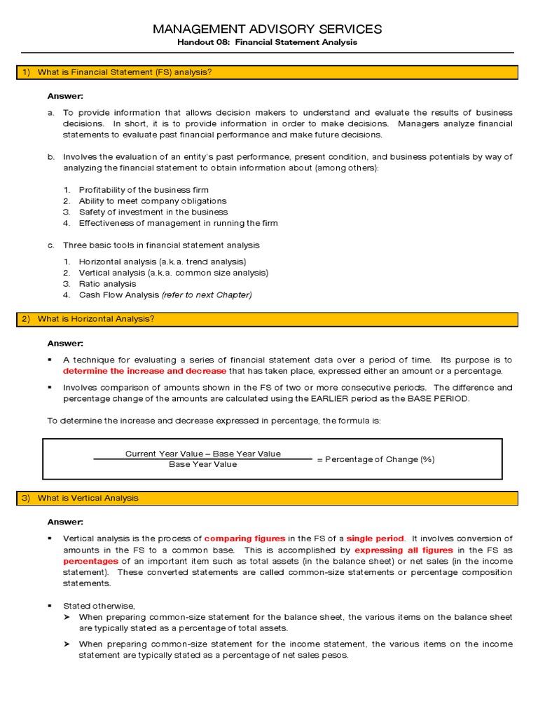 MAS 08 - FS Analysis PDF | PDF | Dividend | Investing