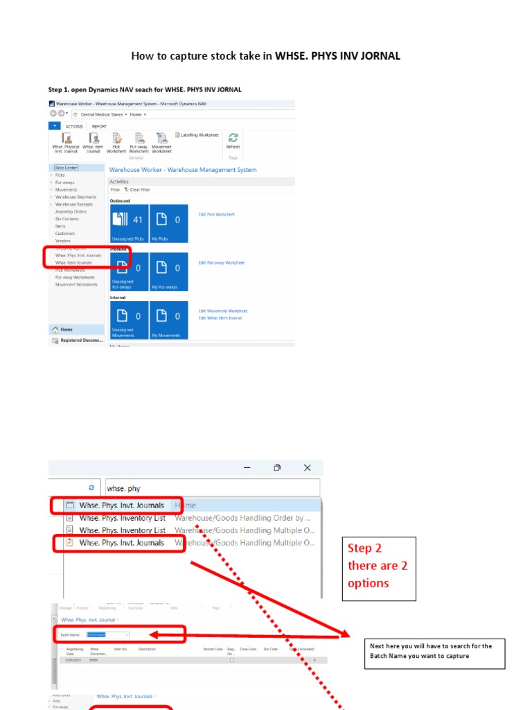How to capture stock take in WHSE. PHYS INV JORNAL in Dynamics NAV | PDF