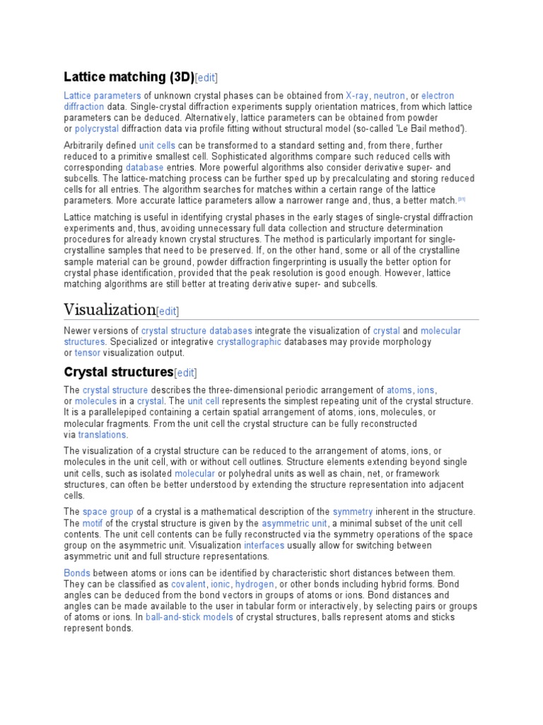 Lattice Matching | PDF | Materials | Mineralogy