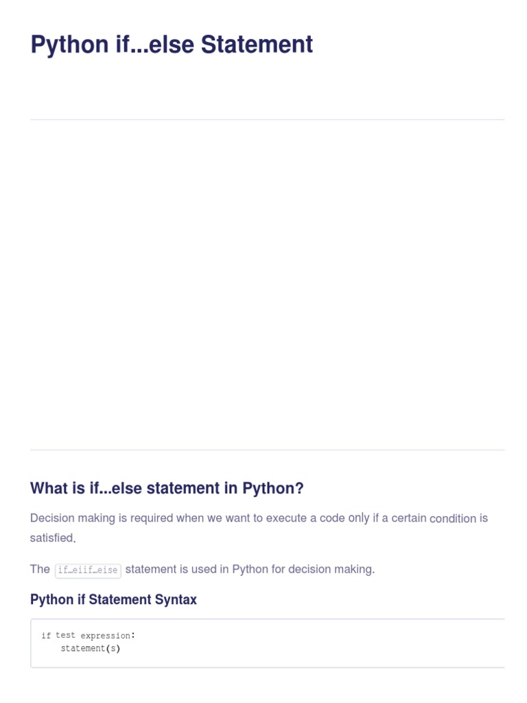 CH2 If Else | PDF | Python (Programming Language) | Computer Engineering