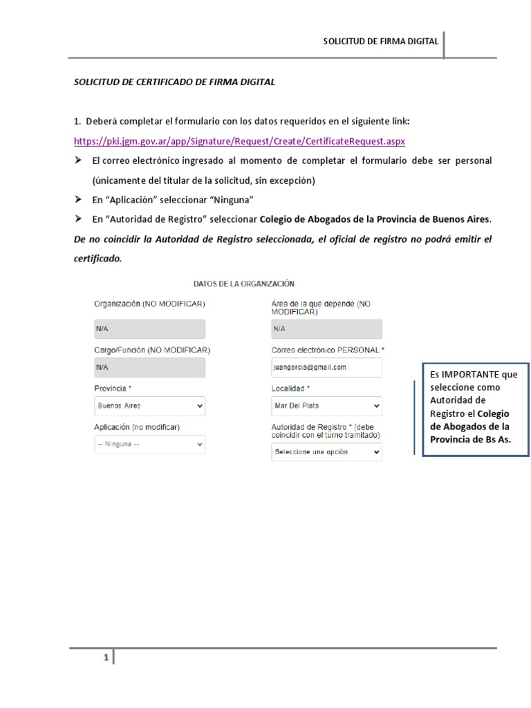 Guia Solicitud Firma Digital - CABB | PDF | Ingeniería de seguridad | Técnicas de espionaje