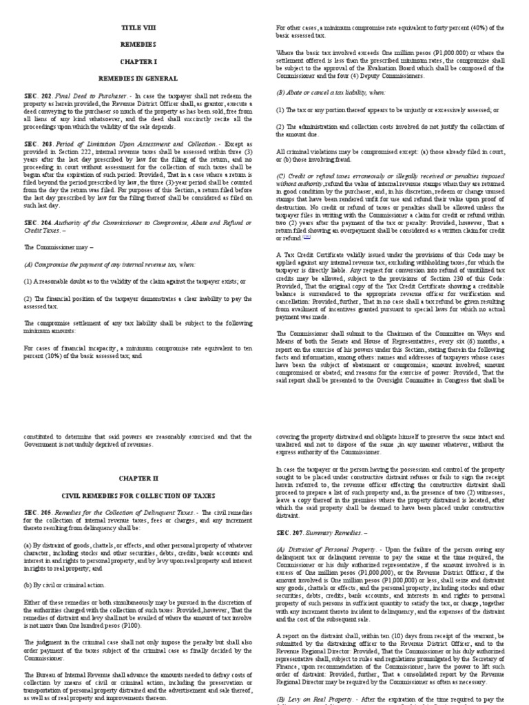 Title Viii | PDF | Tax Refund | Taxes