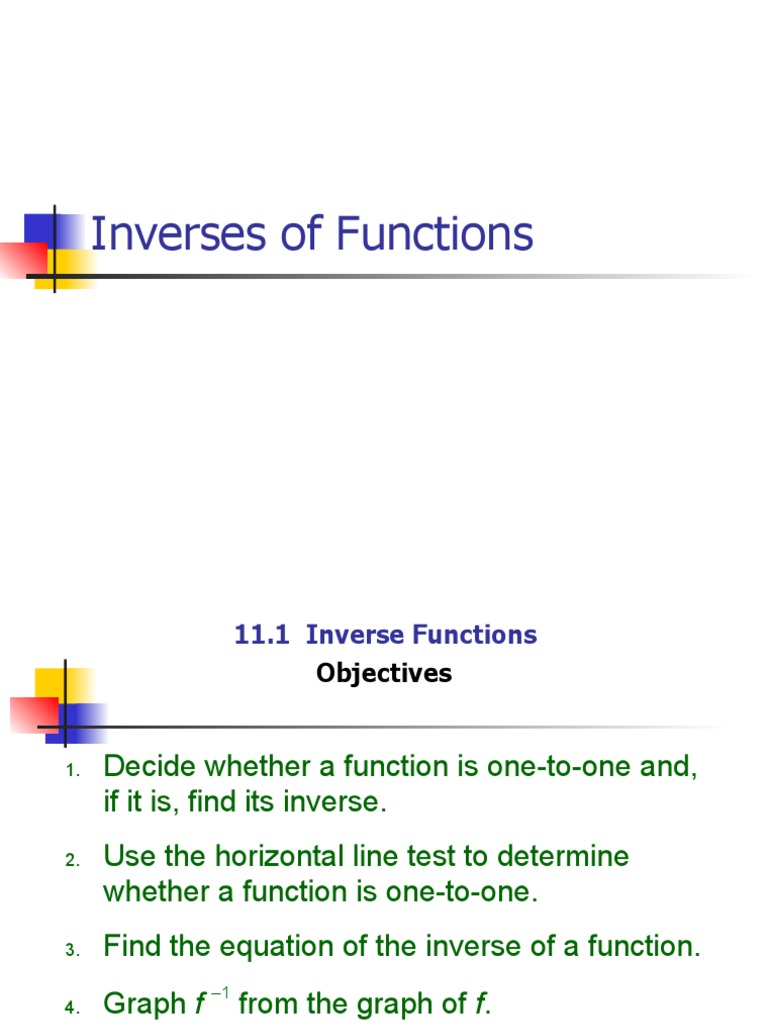 Inverses of Functions | PDF | Function (Mathematics) | Mathematical Objects