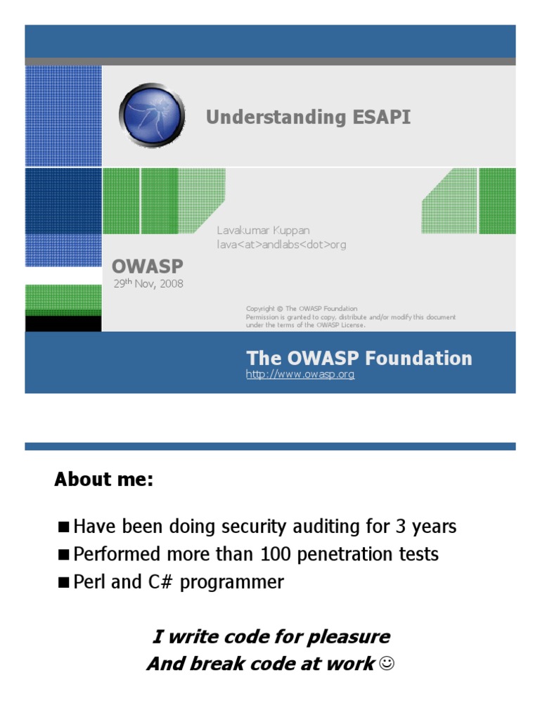 Understanding ESAPI | PDF | Password | Cryptography