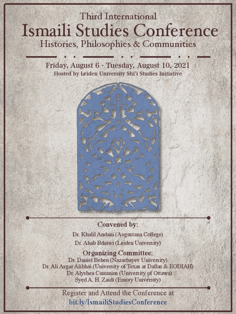 Isc 2021 Program | Download Free PDF | Isma'ilism | Islamic Philosophy