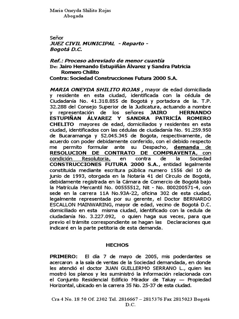Demanda Ejecutiva Dra Oneyda | PDF | Bancos | Derecho privado