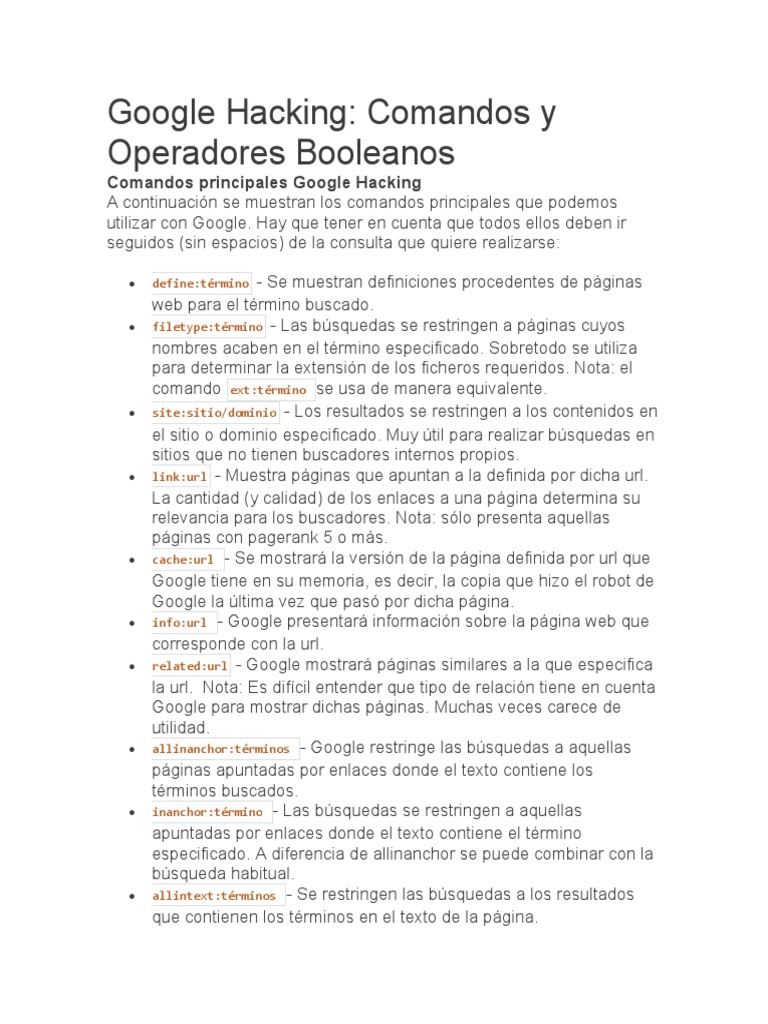 Google Hacking | PDF | Software | Internet