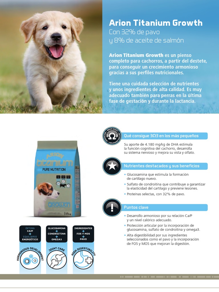 Arion_Titanium_ficha_Growth_low.pdf | PDF | Compuestos químicos | Nutrición