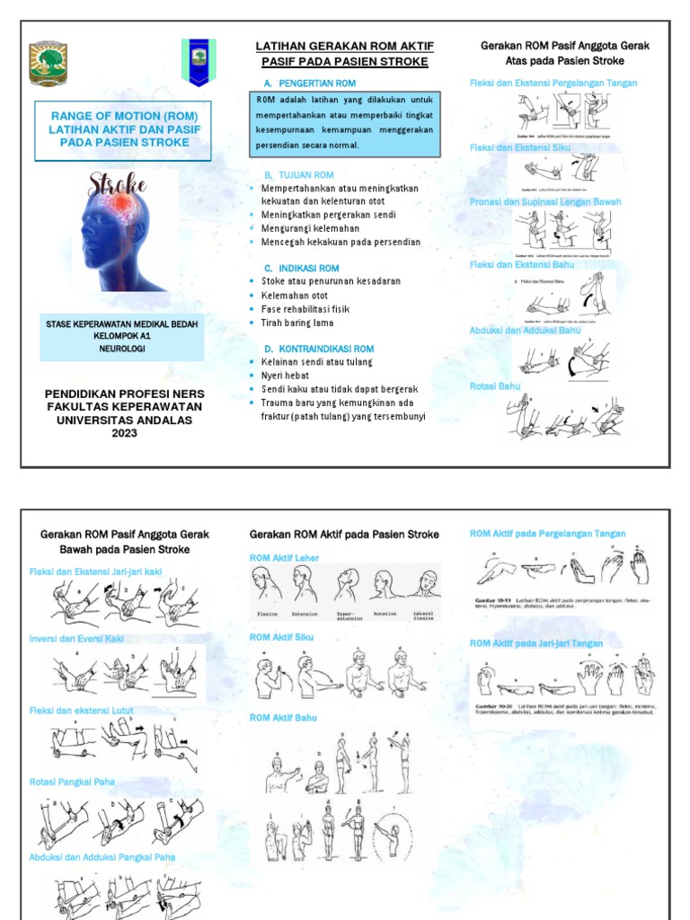 Latihan ROM Aktif-Pasif untuk Stroke | PDF
