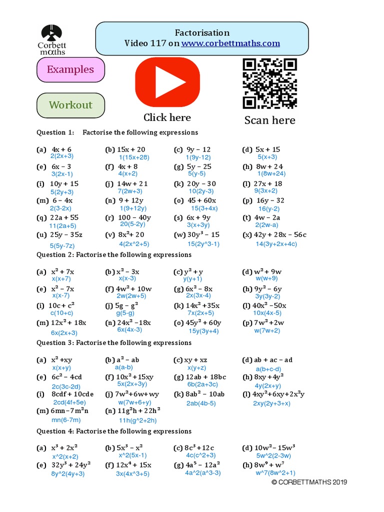 Factorisation PDF | Download Free PDF | Factorization | Algebra