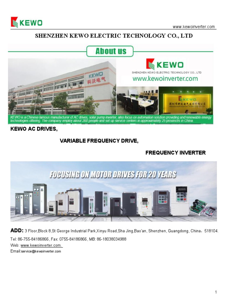 Kewo New AD110 Simple VFD | PDF | Electric Motor | Power Inverter