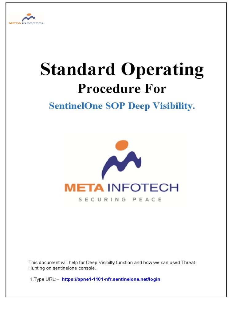 SentinelOne Deep Visibility SOP | PDF | Business | Computers