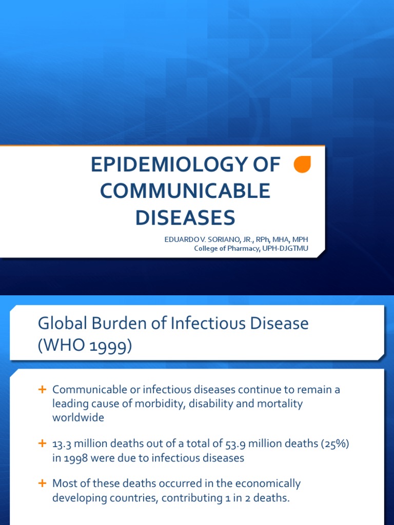7.epidemiology of Communicable Diseases | PDF | Infection | Pathogen
