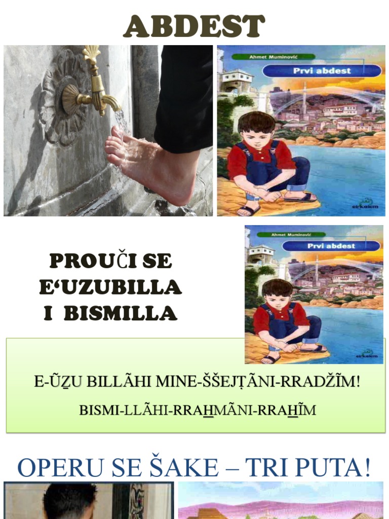 Kako Se Uzima Abdest PDF | PDF