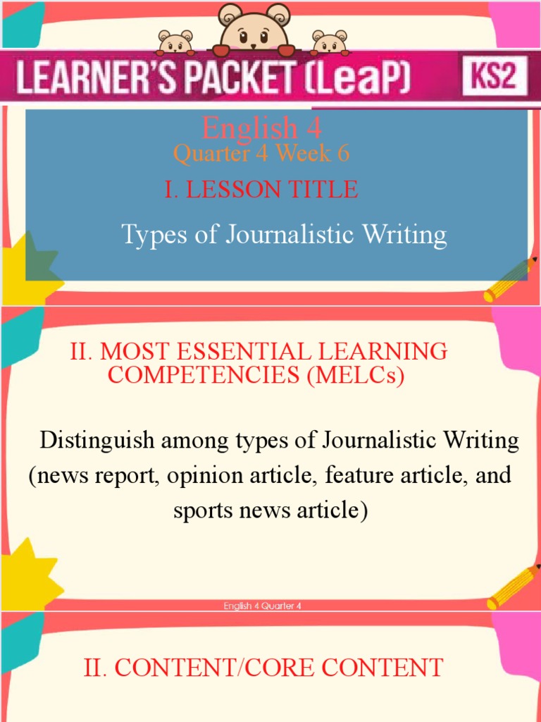 Types of Journalistic Writing Explained | PDF | News | News Media