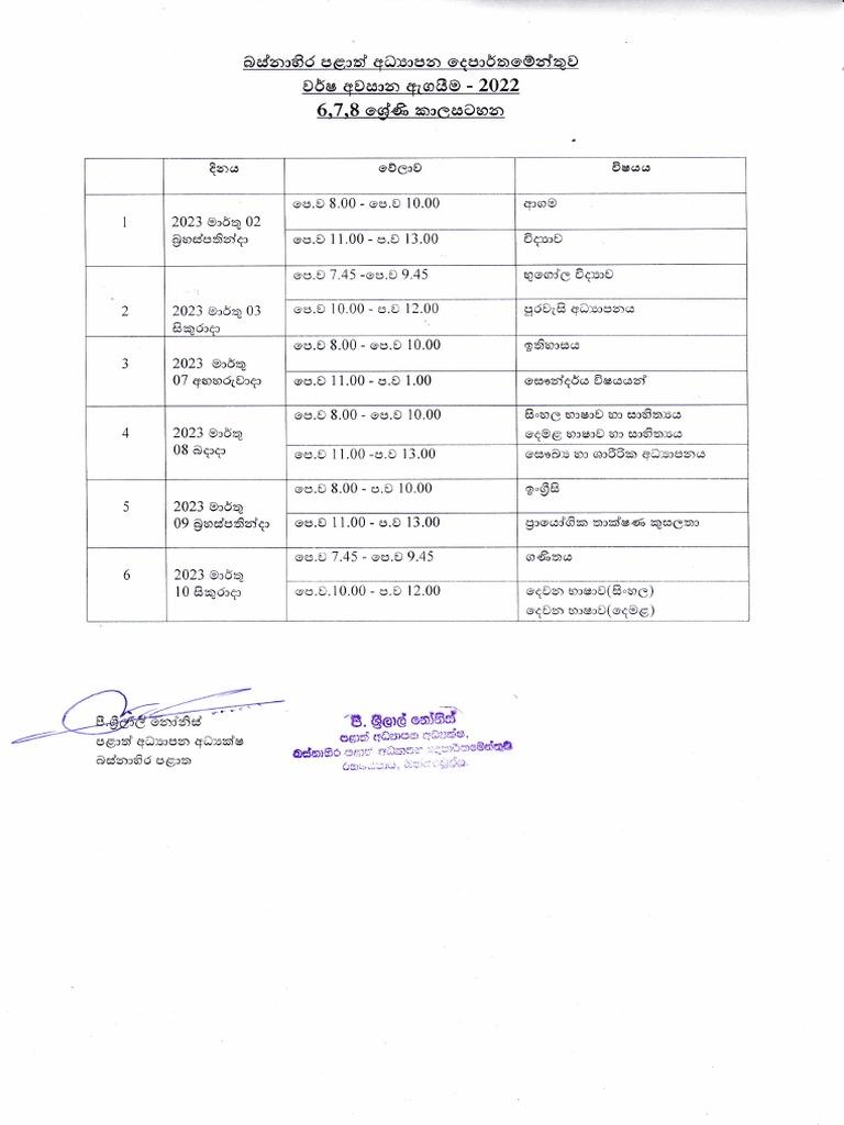 Time Tabel-1 PDF | PDF | Teaching Methods & Materials | Science & Mathematics
