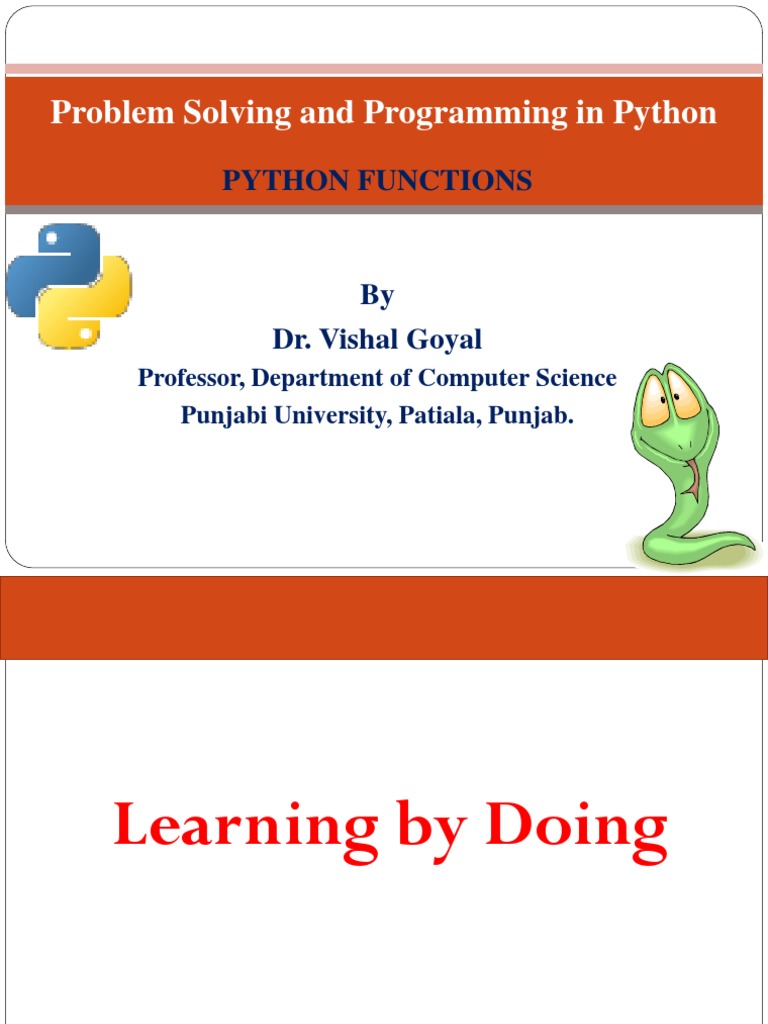 Problem Solving And Programming In Python Pdf Parameter Computer Programming Scope 0663